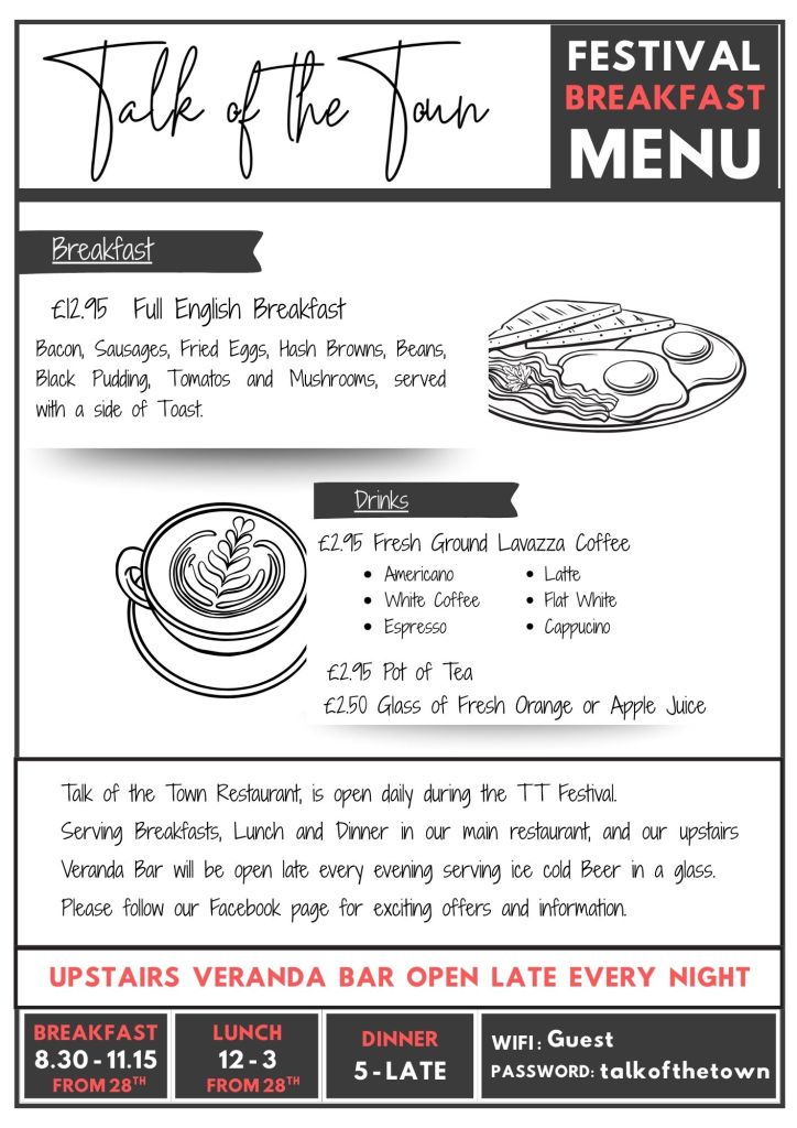 TT Menus – Talk of the Town