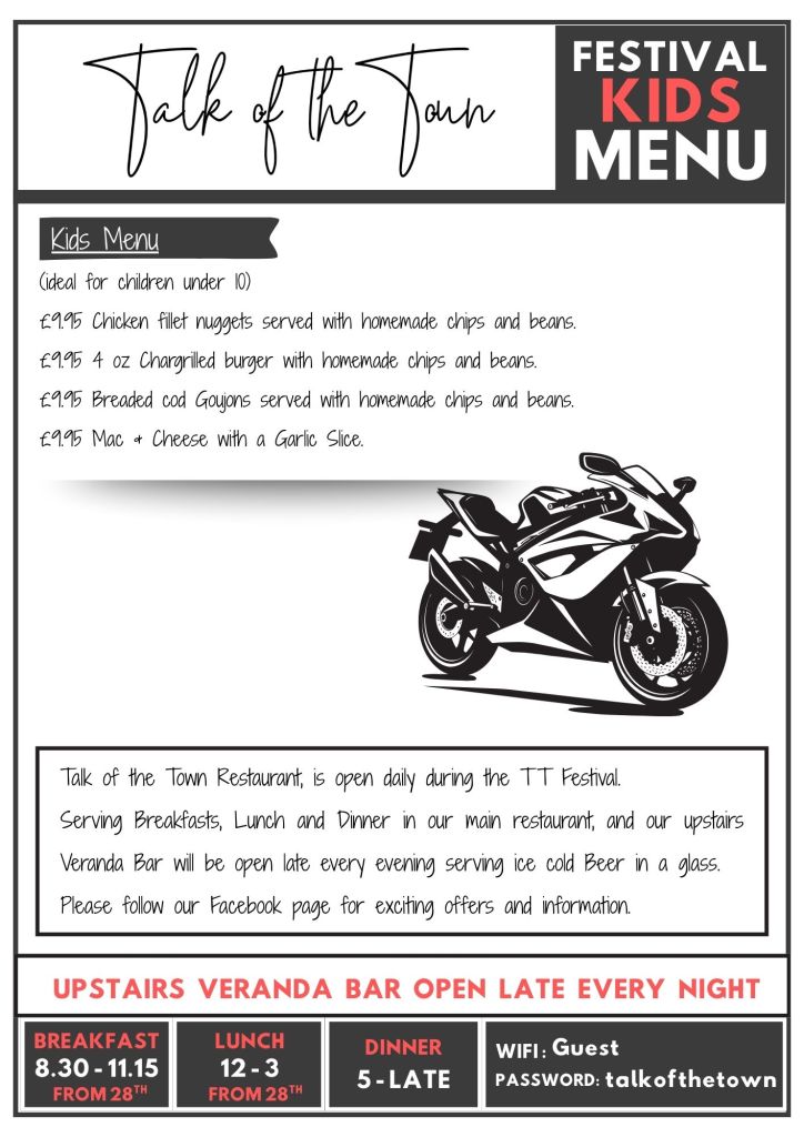 TT Menus – Talk of the Town